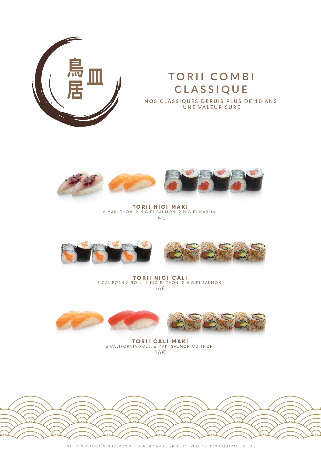 Menu - TORII SUSHI