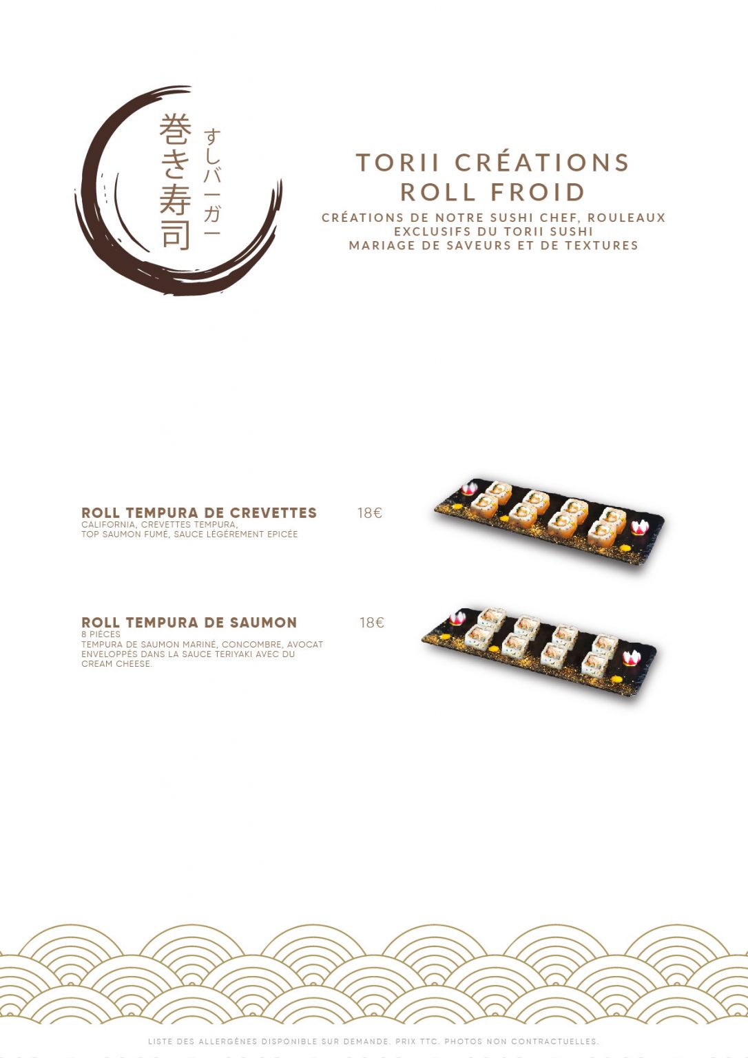 Menu – TORII SUSHI
